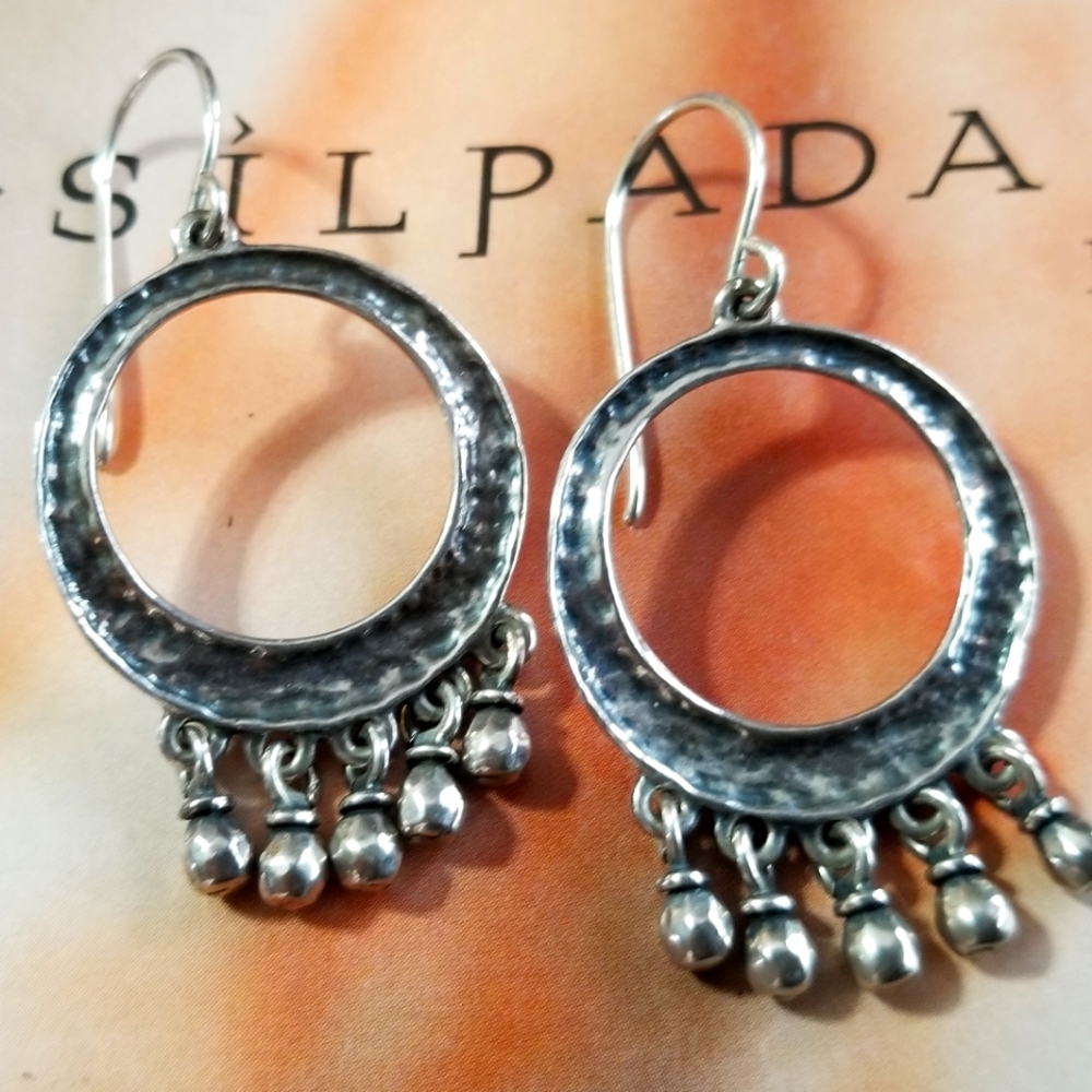 Silpada Sterling Silver Cha Cha Cha Earrings - Gem
